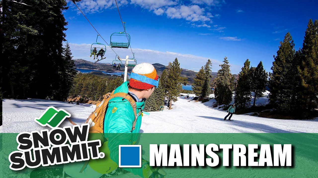 Snowboarding at Snow Summit(Big Bear), CA : Chair 9 to Cruiser to ...