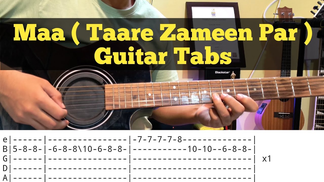 Maa ( Taare Zamen Par ) - Guitar Tabs Lesson | Easy For Beginners | By ...