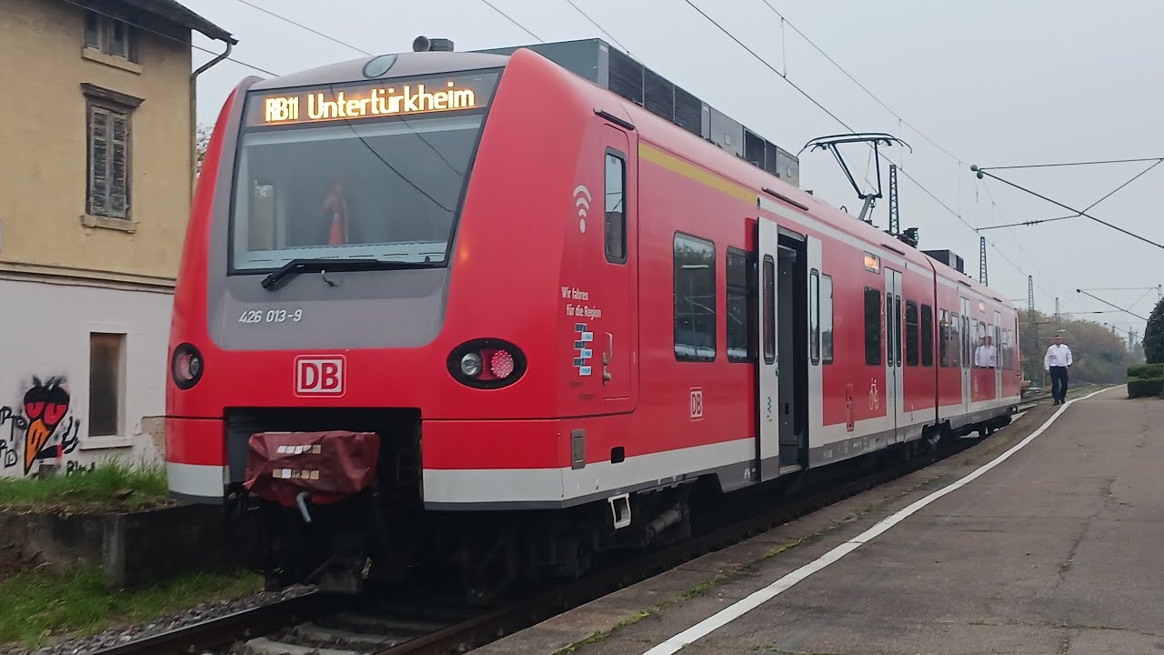 Поездка на поезде BR 426, борт. #426013, марш. RB11 (Stuttgart) - YouTube