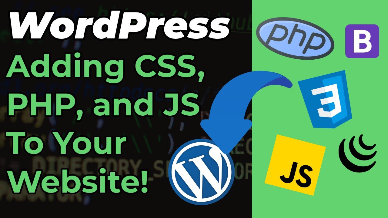 Wordpress Adding Css Js Php To Your Website Youtube 9638