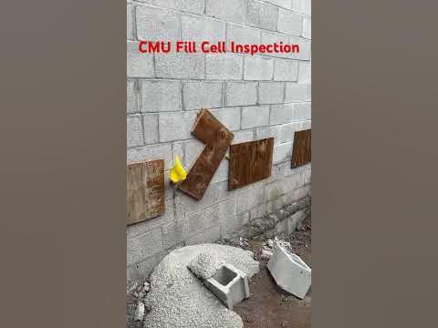 CMU Fill Cell Inspections #construction - YouTube