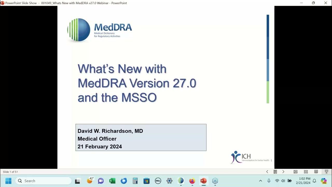 2024 02 21 What's New with MedDRA V27.0 and the MSSO - YouTube
