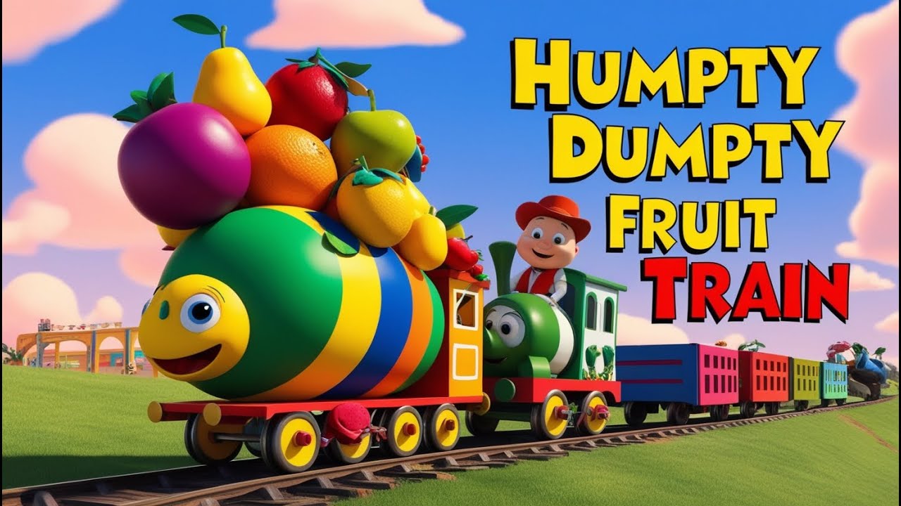 "Humpty Dumpty's Fruit Train Adventure! 🍎 || Catchy Nursery Rhymes ...