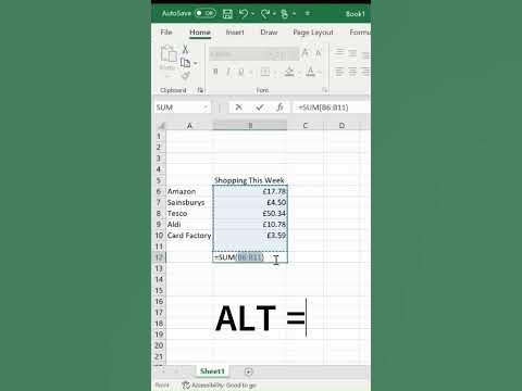 How to Sum in #excel Sum figures up in two keys - YouTube