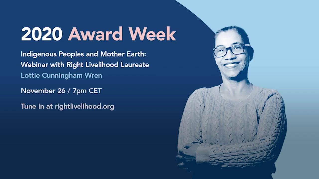 Webinar con Lottie Cunningham Wren - Galardonada del Premio Right ...
