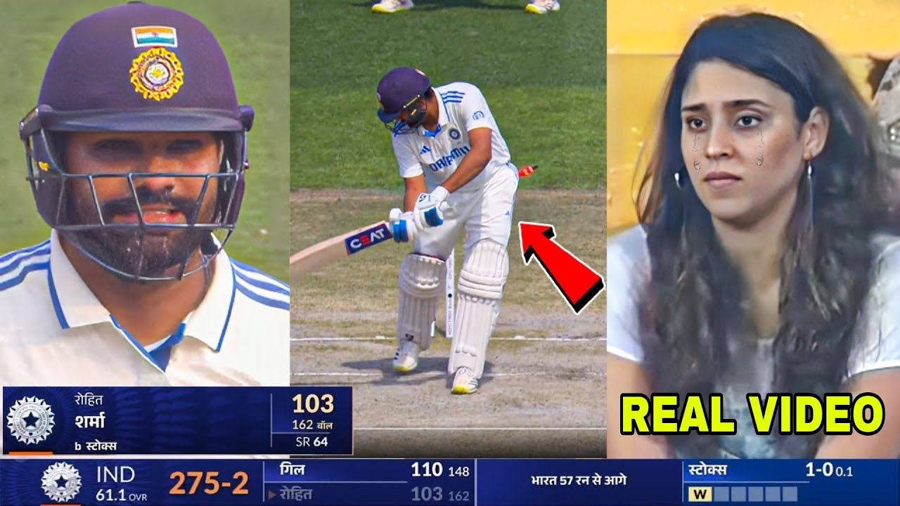 Watch Ritika sad reaction when Rohit Sharma crying after his wicket in ...