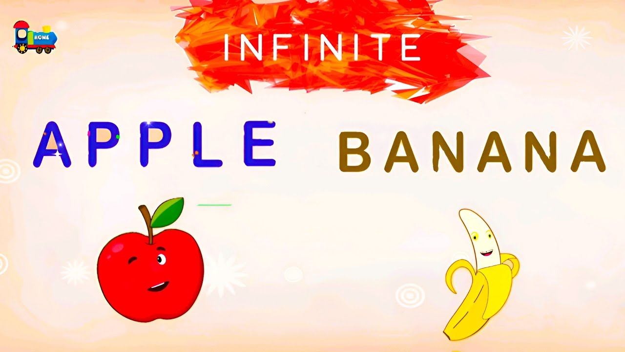 ABC Infinite Words- Learn Fruit Letters A for Apple and B for Banana ...