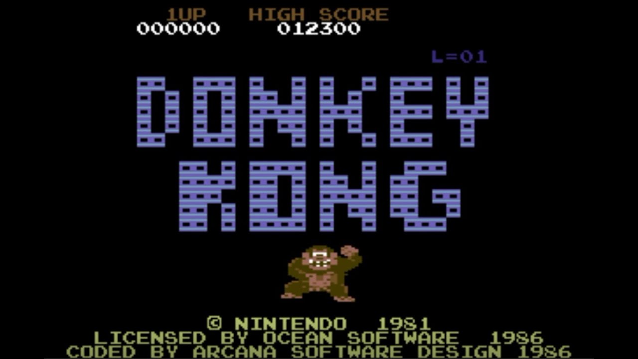 Donkey Kong Commodore 64 (Ocean) (Part 1) - YouTube