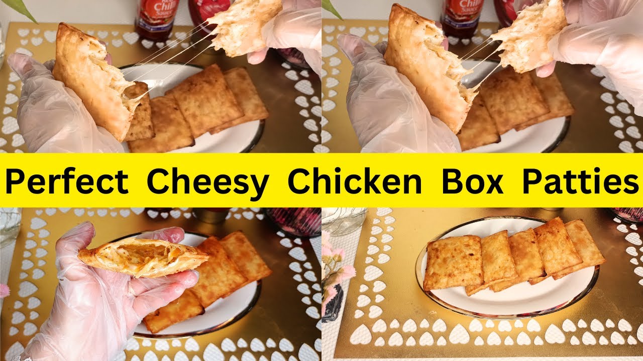 CRISPY CHICKEN BOX PATTIES RECIPE (PERFECT BOX) l CHEESY CHICKEN BOX ...