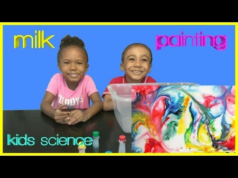 Milk painting science project for kids - YouTube