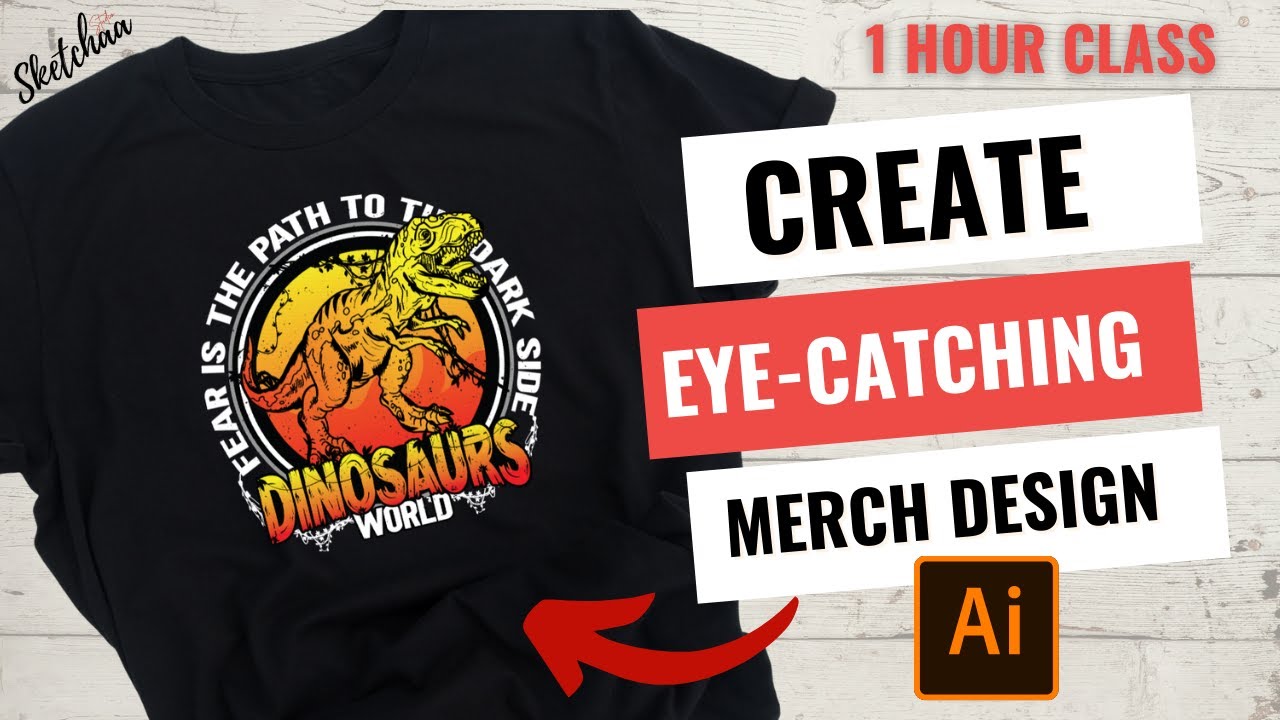 T Shirt Design Tutorial in Illustrator | How to Make a T shirt design ...