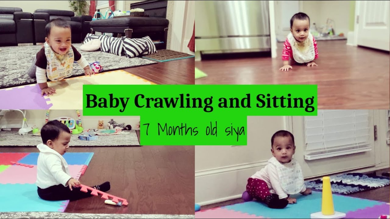 Baby Crawling & Sitting by herself| Development milestone part 2| Siya ...