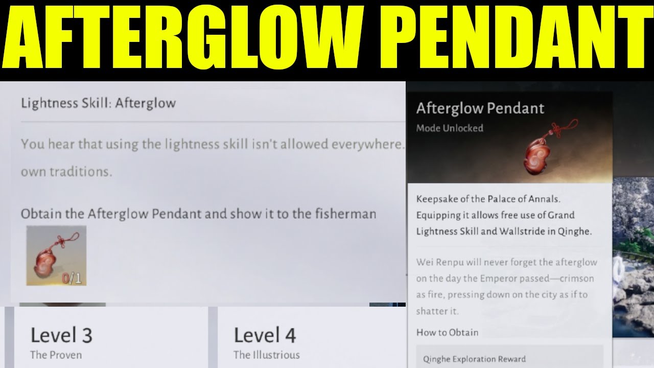 Where winds meet - how to get afterglow pendant | Obtain Afterglow ...