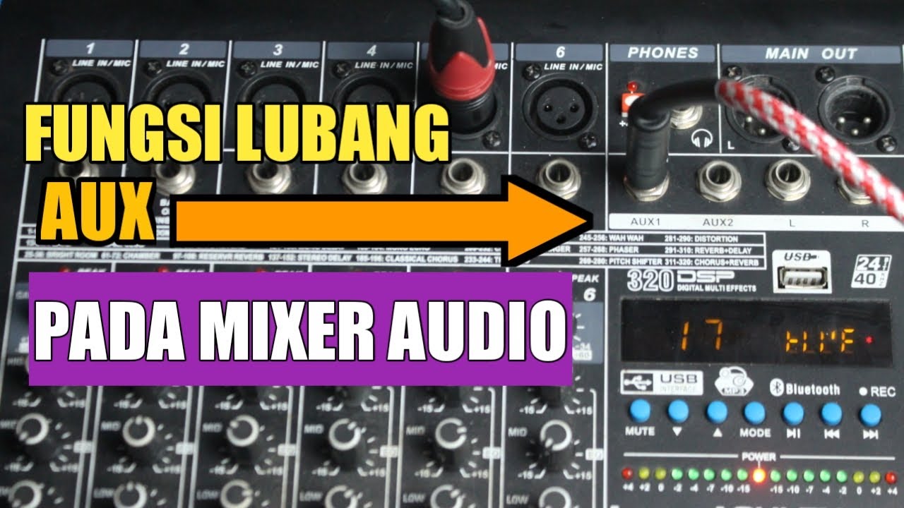FUNGSI AUX PADA MIXER AUDIO Aux function on the mixer - YouTube