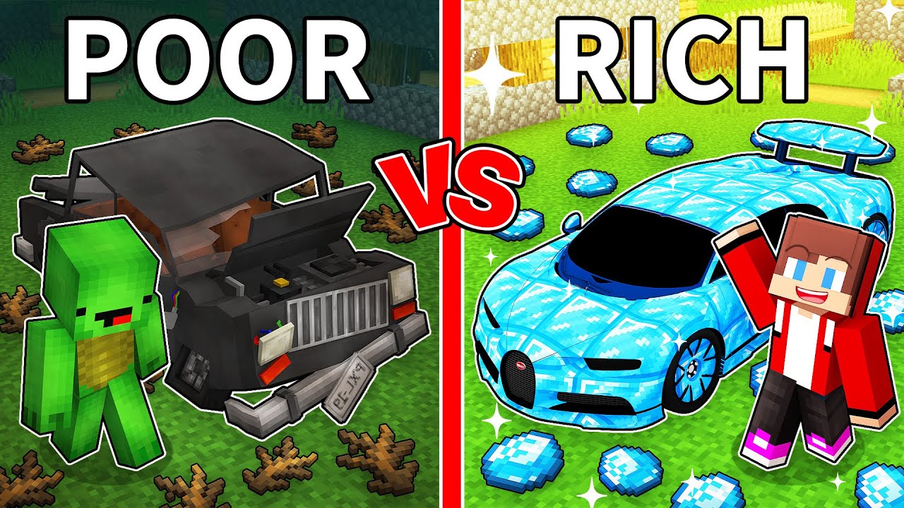 Mikey POOR vs JJ RICH Car Battle - Minecraft Animation / Maizen - YouTube