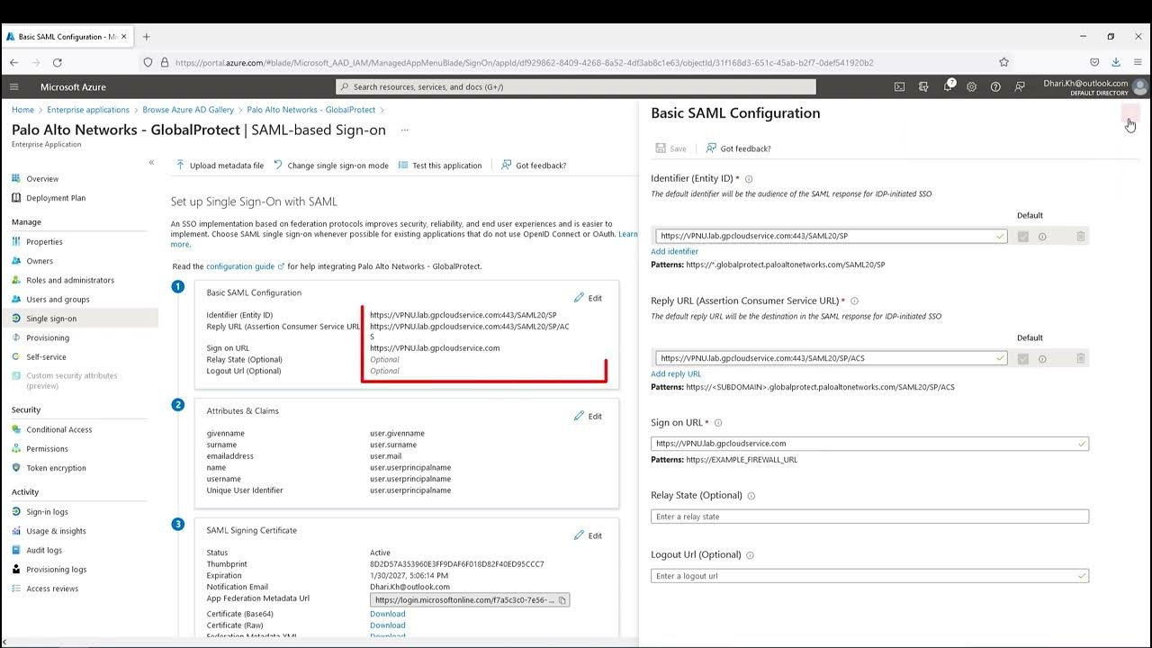 Prisma Access Configure SAML Authentication Using Azure - YouTube