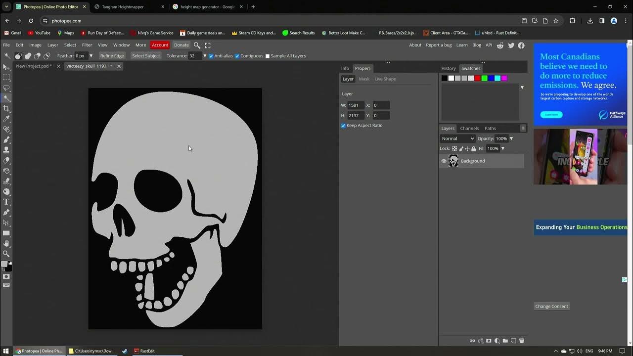 RustEdit Custom Map creation pt1 - Height Maps. - YouTube