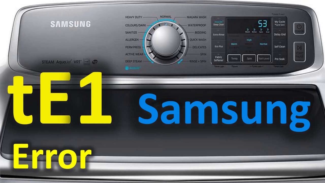 TE1 Error Code SOLVED Samsung Top Loading Washer Washing Machine