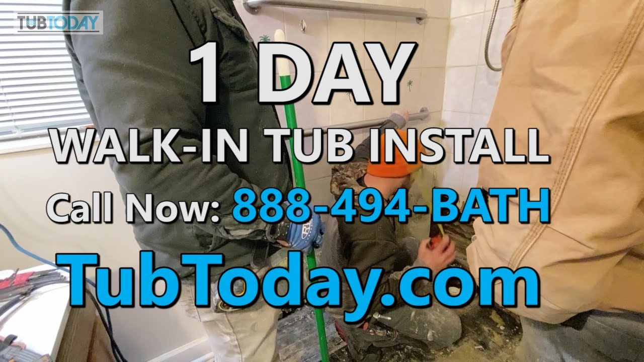 Watch How We Install a Walk-In Tub in Just One Day! TubToday's Amazing ...