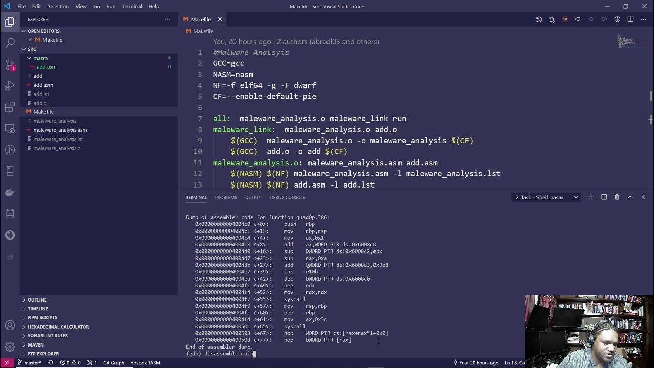 Gdb Debugging And Disassembly Youtube