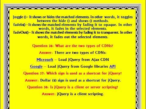 jQuery Interview Questions & Answers - YouTube