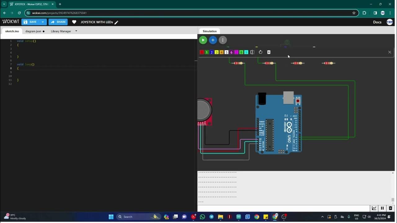 LESSON 10: LED CONTROL WITH JOYSTICK || Wokwi Simulation - YouTube