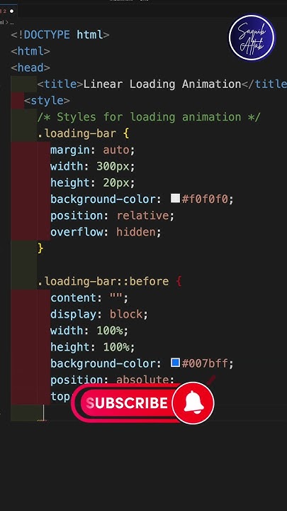 Linear Loading Animation Html Css Ytshorts Programming Codingshorts Youtube