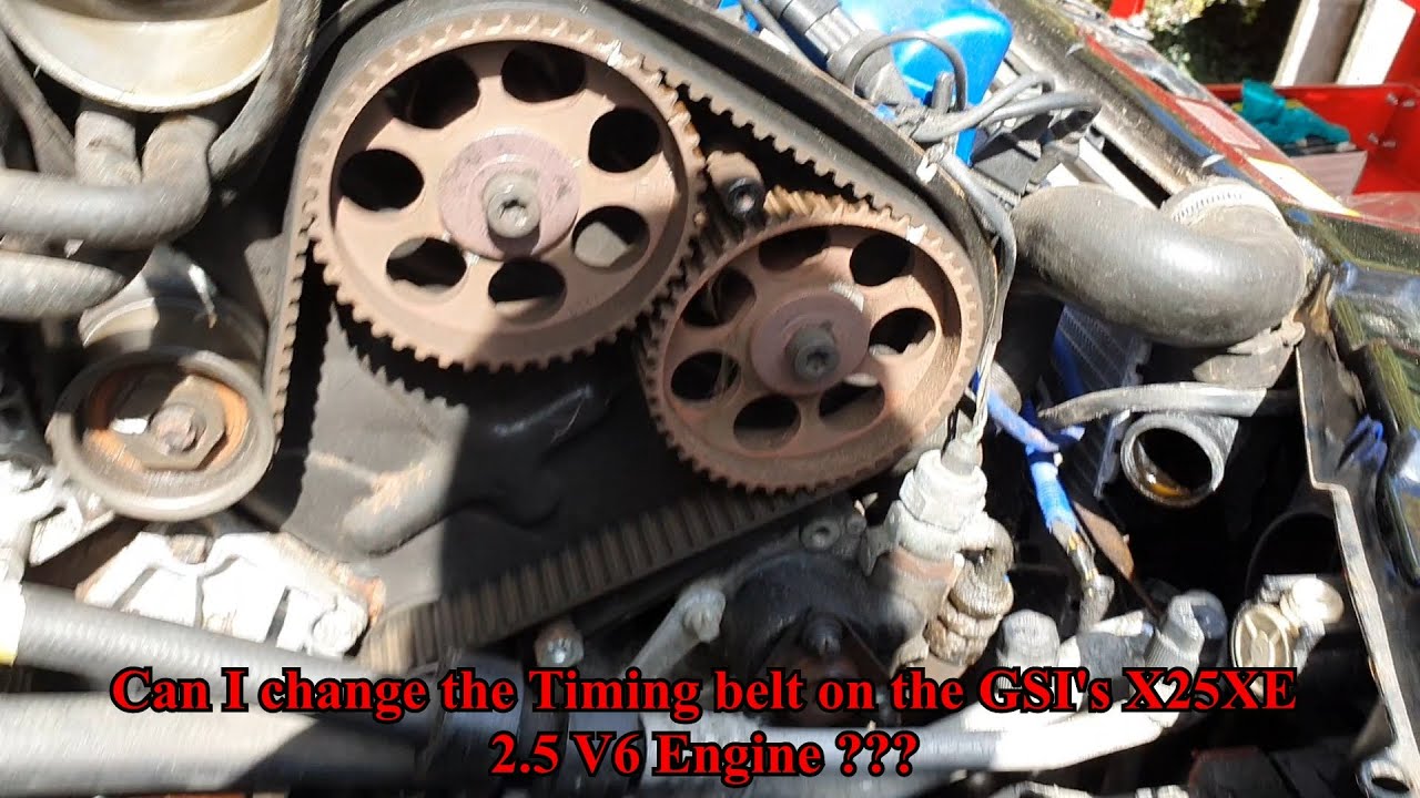 Changing the Timing Belt on a Vauxhall X25XE 2.5 V6 Engine - YouTube