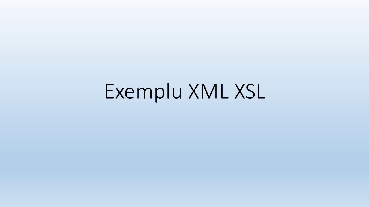1 Example XML XSL YouTube 1 Example XML XSL YouTube