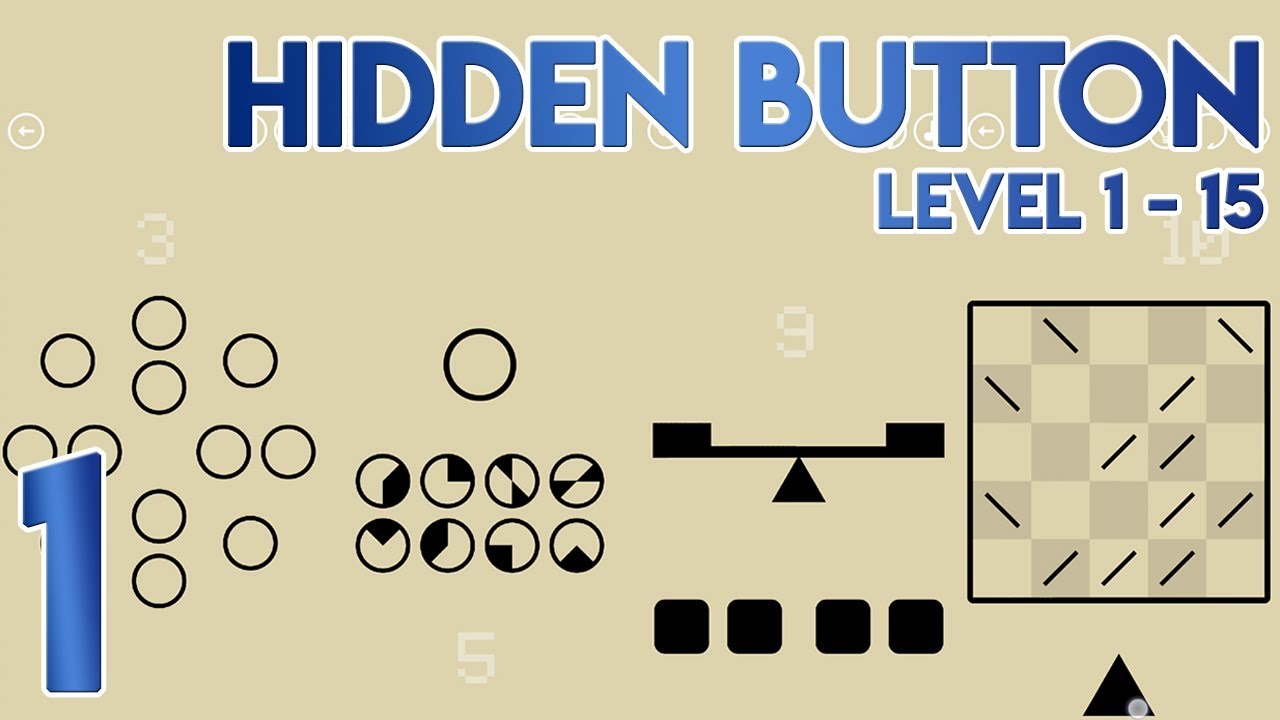 Hidden Button Level 1 to 15 Solution - YouTube
