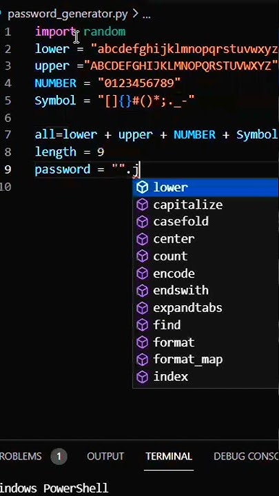 What?😯Python is soo Easy | Python Shortcut Tricks| Password Generator Using Python in Just 30 ...