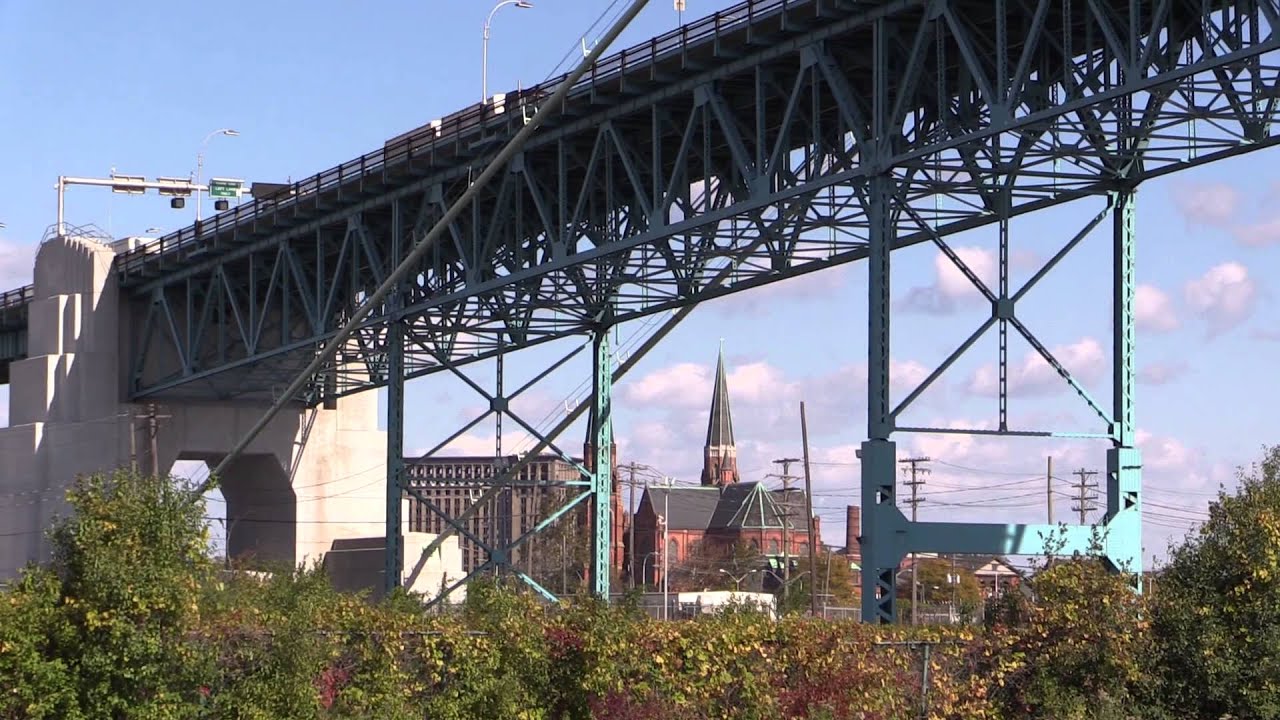 The Ambassador Bridge. Detroit, Michigan, Windsor, Ontario - YouTube