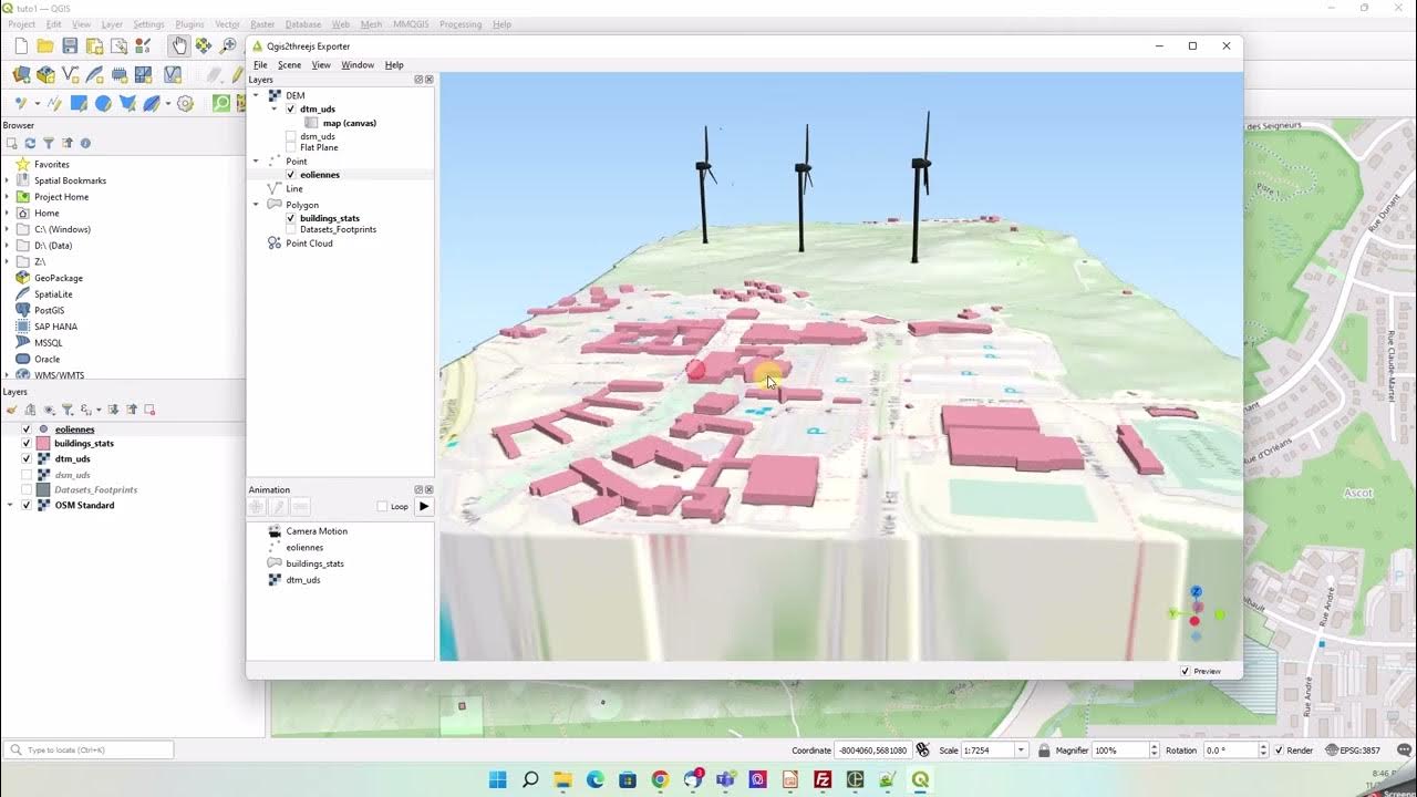 Qgis Et Threejs Pour La 3d Youtube