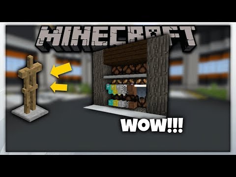 MCPE 1.2 || Working Armour Closet Using Armor Stand || Minecraft Pe - YouTube