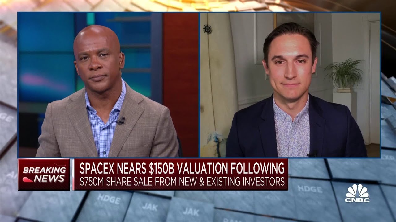 SpaceX nears $150 billion valuation after $750 million share sale - YouTube