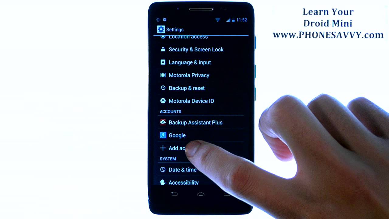Motorola Droid Mini How Do I Sign Into My Email Or Add Additional Email Accounts YouTube Motorola Droid Mini How Do I Sign Into My Email Or Add Additional Email Accounts YouTube