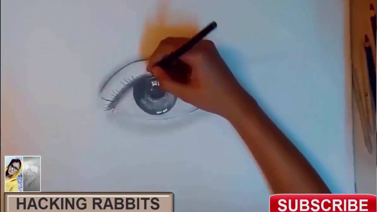 How to Draw a Realistic Eye - HACKING RABBITS - VIDEO 2017 - YouTube