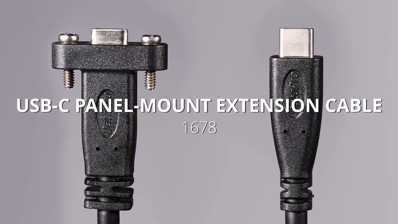 DataPro Panel-Mount USB-C Extension Cable - YouTube