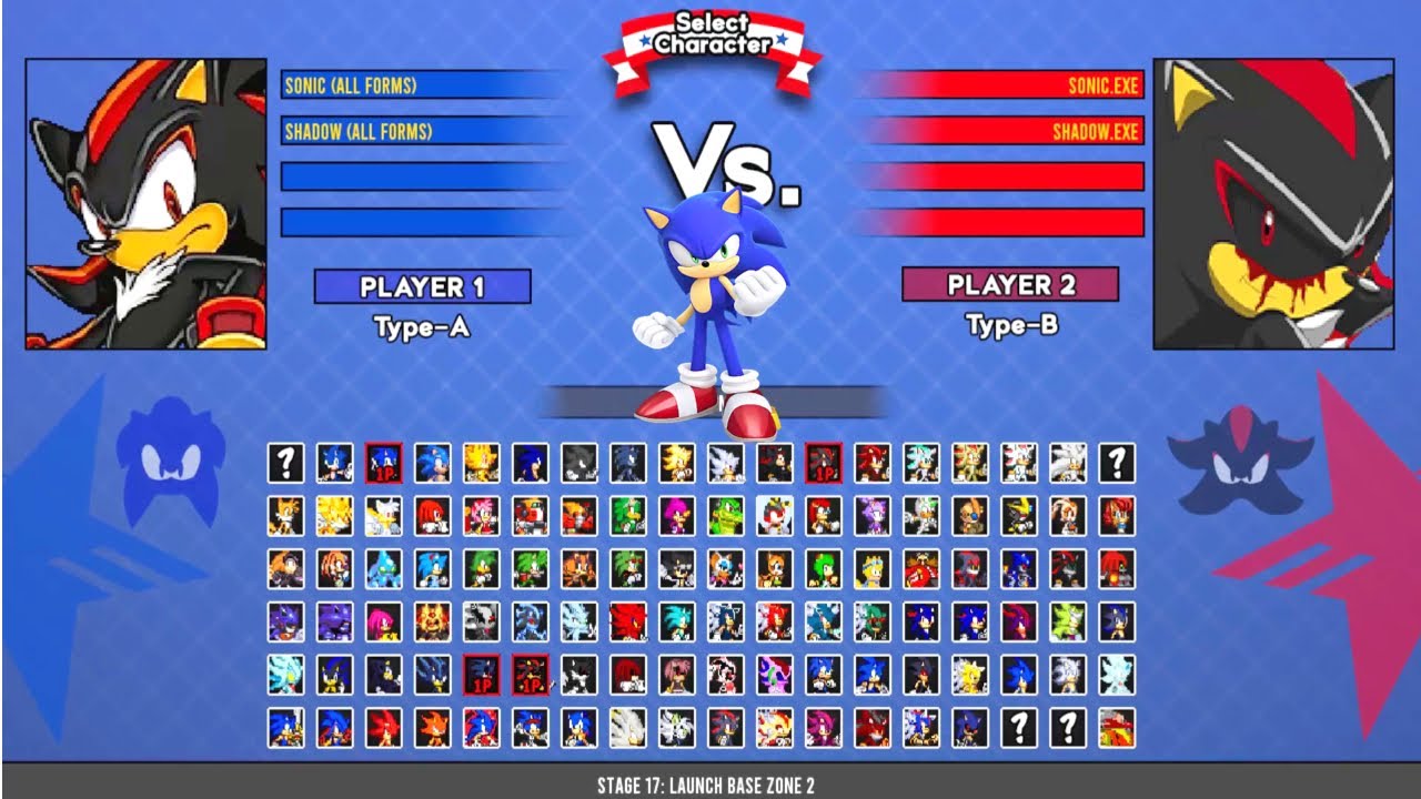 Sonic all forms & Shadow all forms VS Sonic exe & Shadow exe I Sonic ...