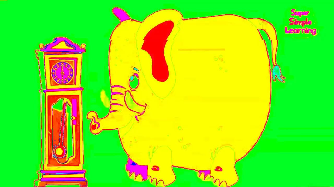 YOU GOT THE COLORFUL ELEPHANT!!!!! HICKORY DICKORY DOCK ELEPHANT ...