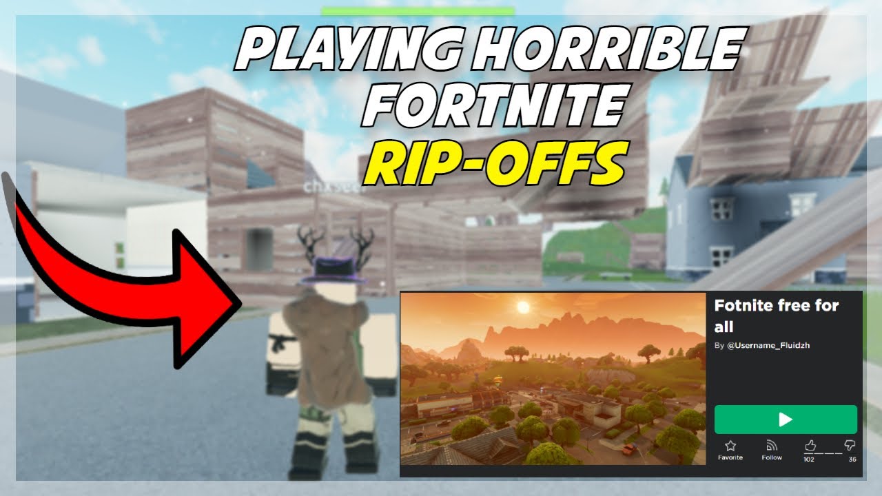 Playing Fortnite Rip-Offs on Roblox! - YouTube