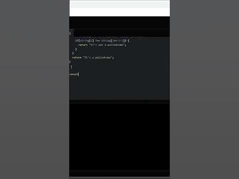 How To Check For A Palindrome - JavaScript #shorts #codingshorts - YouTube