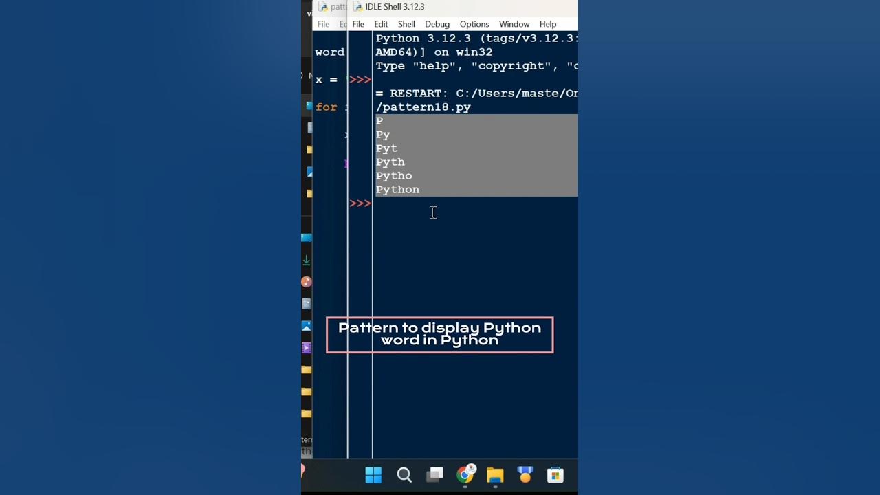 1825 Python Pattern Pattern To Display Python Codebuddy Pythonpattern Coder Cwh Youtube 6299