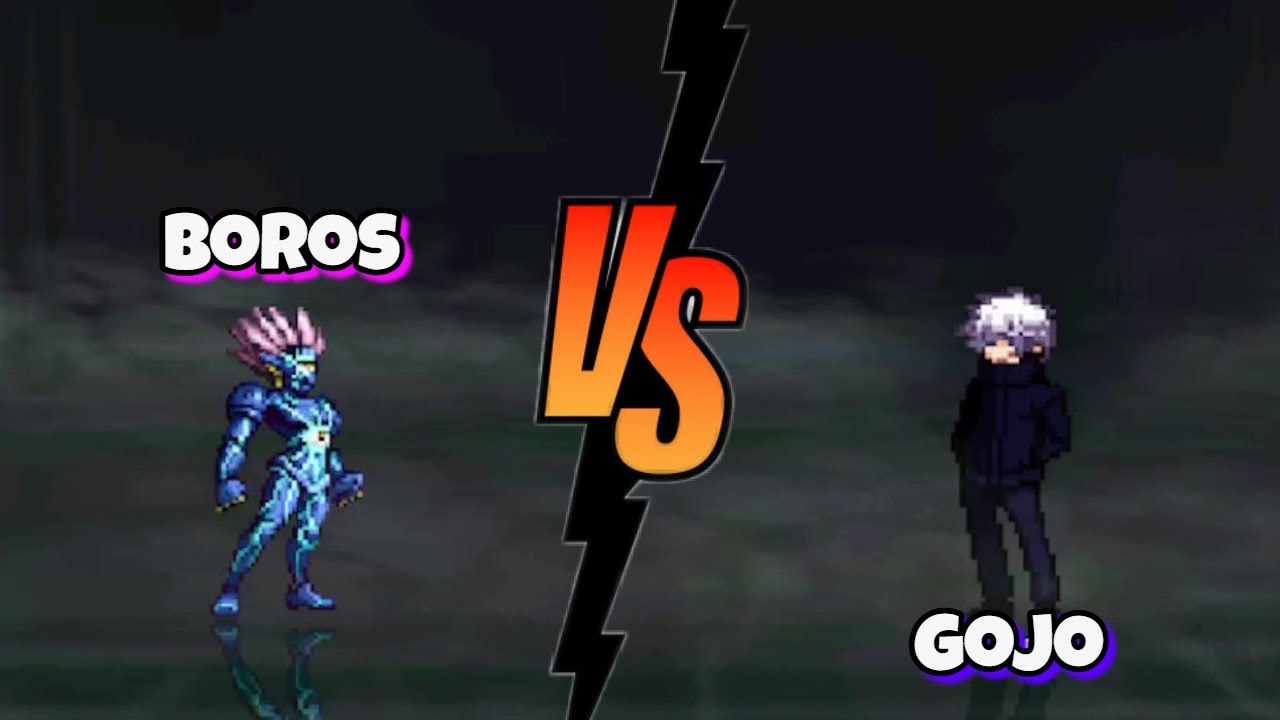 Boros Vs Gojo jujutsu kaisen x one punch man fights / mugen - YouTube