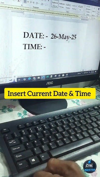 🕒 Sirf 1 Shortcut = Date & Time Instantly! 🔥 | CTRL Master Trick #shorts #trending #msword - YouTube