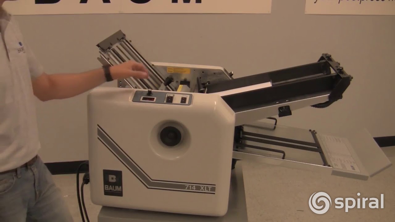 Baum 714XLT Air-Feed Paper Folder - YouTube