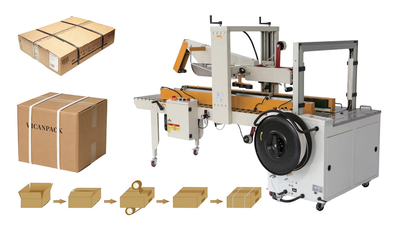 Automatic Box Taping Machine Carton Sealing Taping Machine - YouTube