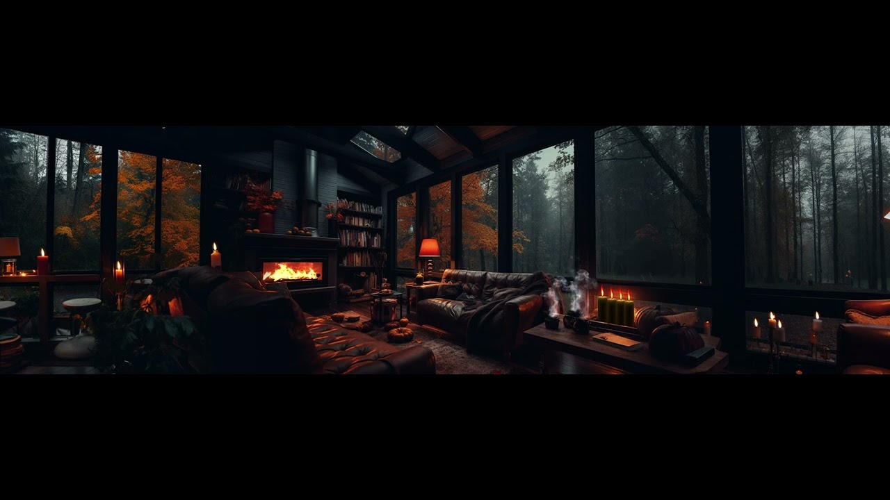 The Rain Ambient and Gentle Crackling Fire - Rain Ambient - Rain Sounds ...