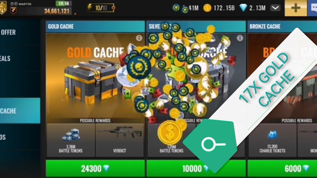Newest (and most expensive) Gold Cache, I bought 17 of them to get a ...