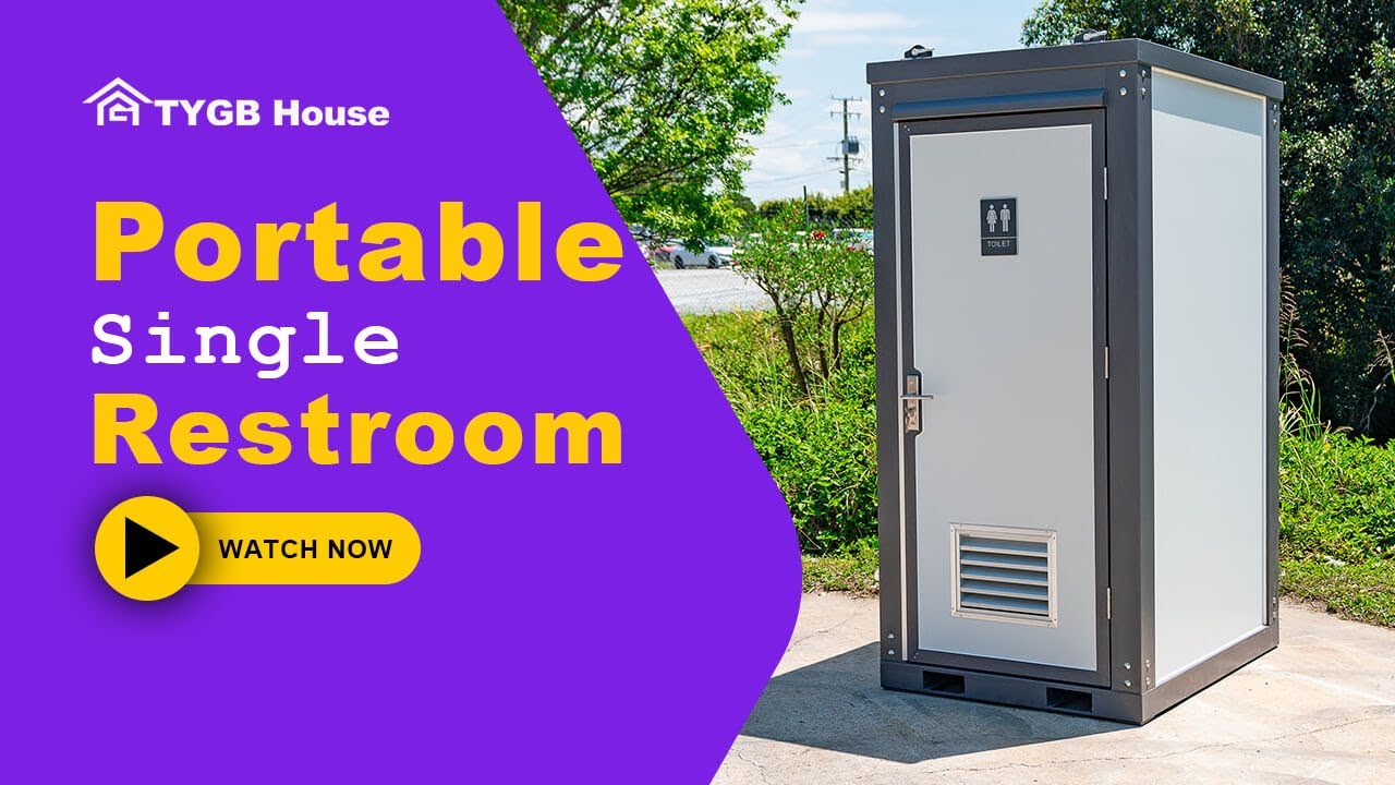 Comfort and Hygiene On-the-Go: Single Portable Restroom with Sink ...